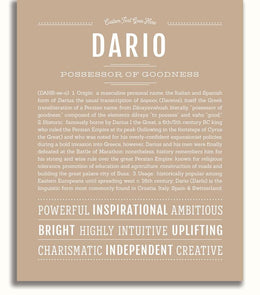 Dario | Name Art Print – Name Stories