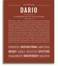Dario Personalized Name Meaning Art Prints – Name Stories