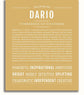 Dario Personalized Name Meaning Art Prints – Name Stories