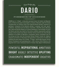Dario | Name Art Print – Name Stories