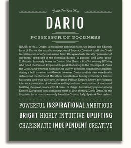 Dario | Name Art Print – Name Stories