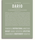 Dario | Name Art Print – Name Stories