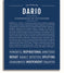 Dario Personalized Name Meaning Art Prints – Name Stories