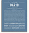 Dario Personalized Name Meaning Art Prints – Name Stories