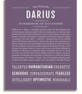 Darius | Name Art Print – Name Stories