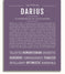 Darius Personalized Name Meaning Art Prints – Name Stories