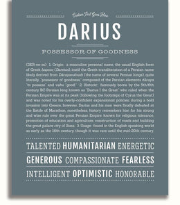 Darius | Name Art Print – Name Stories