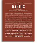 Darius | Name Art Print – Name Stories