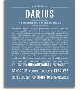 Darius | Name Art Print – Name Stories