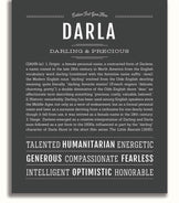 Darla | Name Art Print – Name Stories