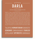 Darla | Name Art Print – Name Stories