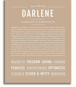 Darlene | Name Art Print – Name Stories