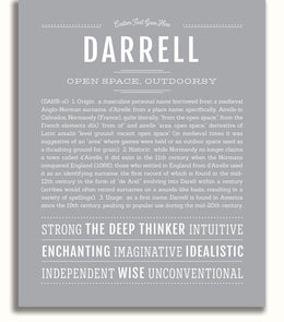 Darrell | Name Art Print – Name Stories