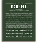 Darrell Personalized Name Meaning Art Prints – Name Stories