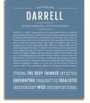 Darrell | Name Art Print – Name Stories