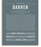 Darren | Name Art Print – Name Stories