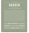 Darren | Name Art Print – Name Stories