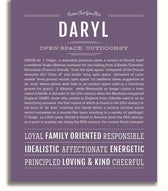 Daryl | Name Art Print – Name Stories