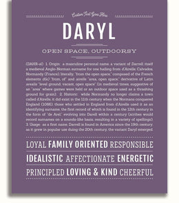 Daryl | Name Art Print – Name Stories