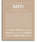 Daryl | Name Art Print – Name Stories
