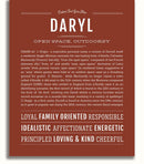 Daryl | Name Art Print – Name Stories