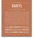 Daryl | Name Art Print – Name Stories
