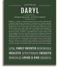Daryl | Name Art Print – Name Stories