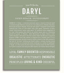 Daryl | Name Art Print – Name Stories