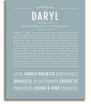 Daryl Personalized Name Meaning Art Prints – Name Stories