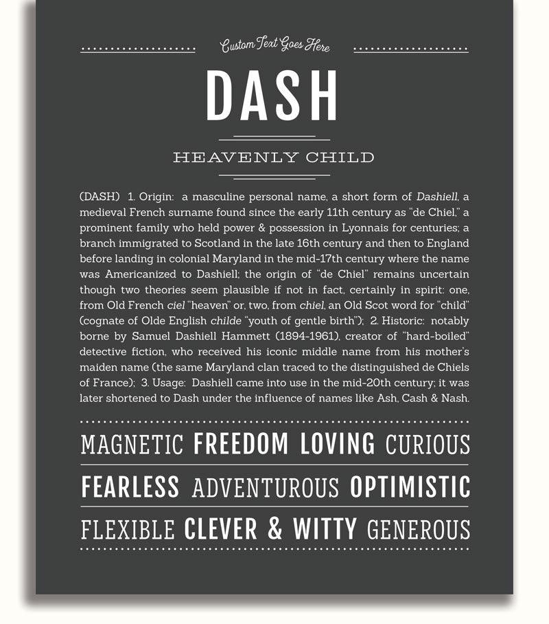 Dash | Name Art Print – Name Stories
