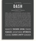 Dash Personalized Name Meaning Art Prints – Name Stories