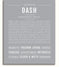 Dash Personalized Name Meaning Art Prints – Name Stories