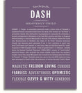 Dash Personalized Name Meaning Art Prints – Name Stories