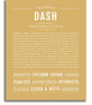 Dash Personalized Name Meaning Art Prints – Name Stories