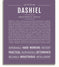 Dashiel Personalized Name Meaning Art Prints – Name Stories