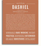 Dashiel Personalized Name Meaning Art Prints – Name Stories