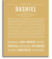 Dashiel Personalized Name Meaning Art Prints – Name Stories