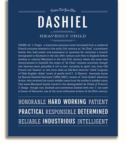 Dashiel | Name Art Print – Name Stories