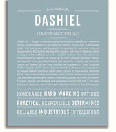 Dashiel Personalized Name Meaning Art Prints – Name Stories