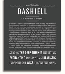 Dashiell | Name Art Print – Name Stories
