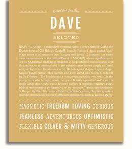 Dave | Name Art Print – Name Stories