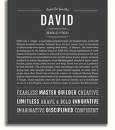 David | Name Art Print – Name Stories