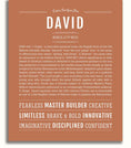 David Personalized Name Meaning Art Prints – Name Stories