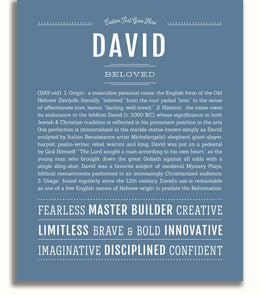 David | Name Art Print – Name Stories
