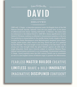 David | Name Art Print – Name Stories
