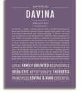 Davina | Name Art Print – Name Stories