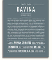 Davina | Name Art Print – Name Stories