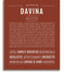 Davina | Name Art Print – Name Stories
