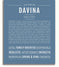 Davina | Name Art Print – Name Stories