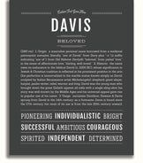 Davis | Name Art Print – Name Stories